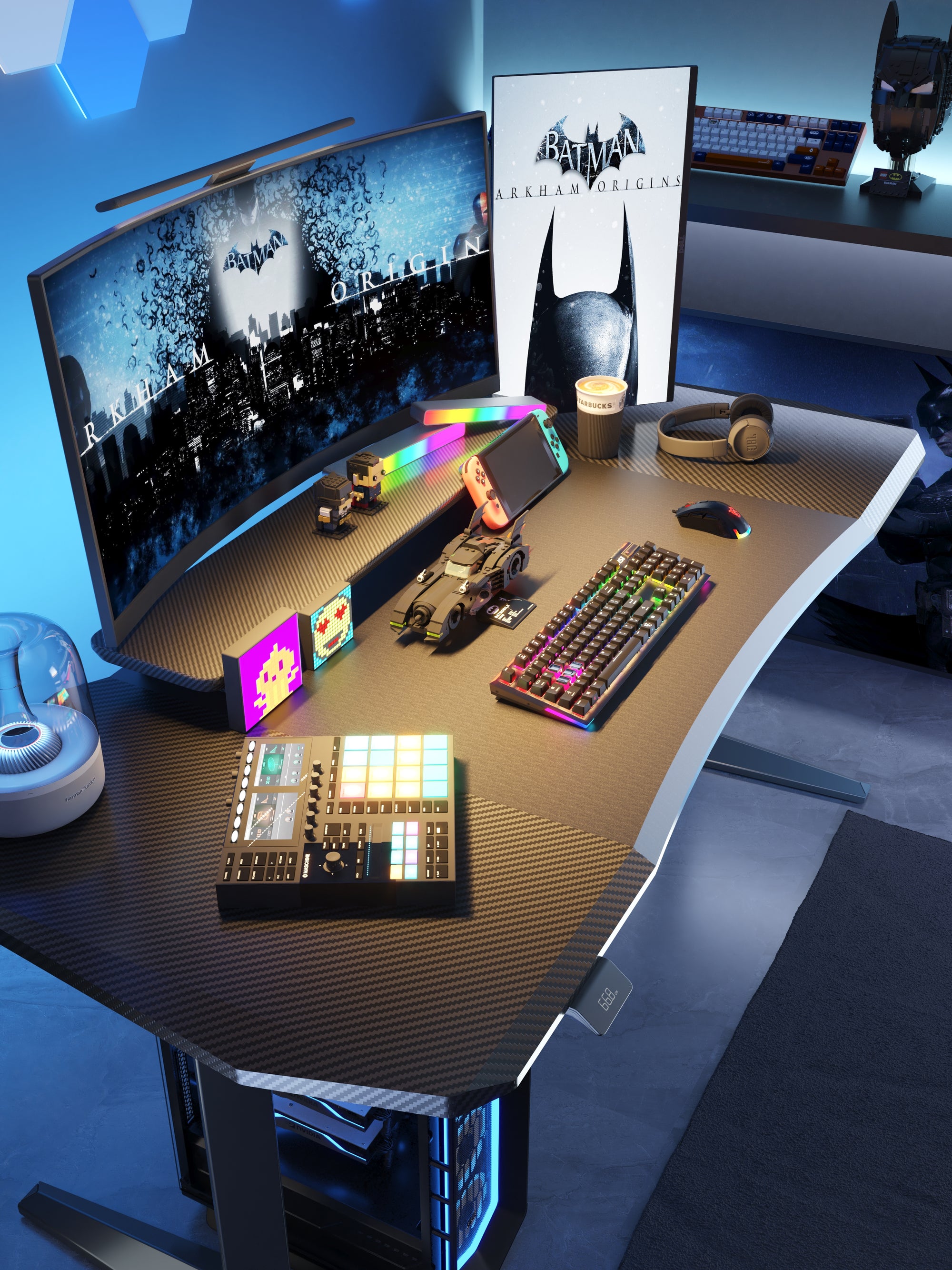 Updesk CYBERPUNK: RGB Height Adjustable Gaming Standing Desk